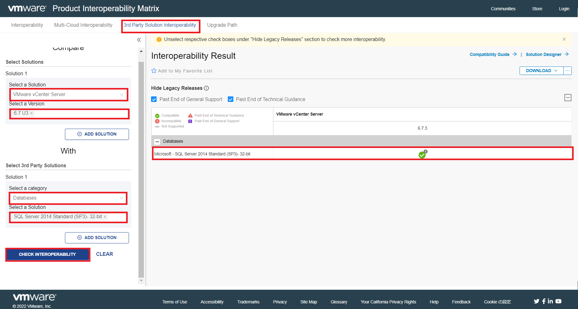 【VMware Product Interoperability Matrices】使い方（VMware製品互換性確認）【コンパチ確認】 - GORITec