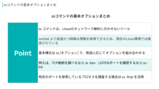 Linux ssコマンドのオプション完全ガイド｜基本から実践まで徹底解説！【基本編】 - GORITec